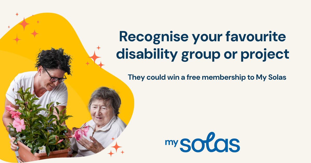 Recognise your favourite community group - MySolas